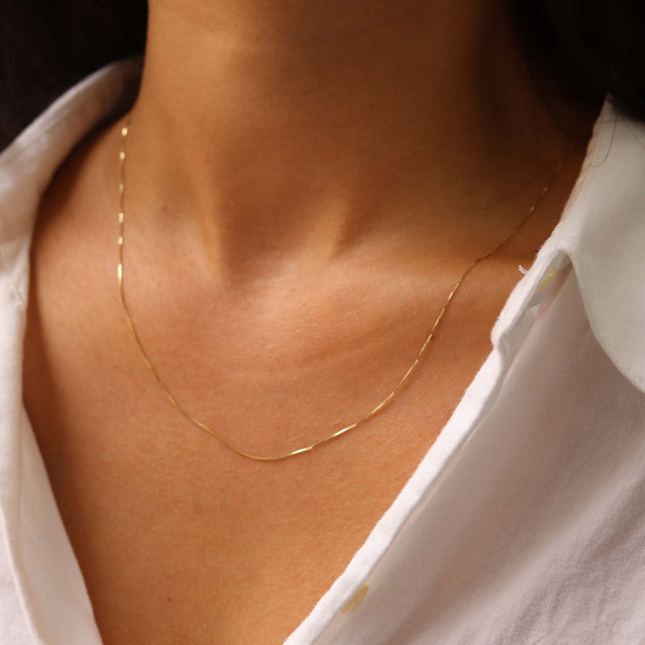 Dainty Box Chain – Design Gold Jewelry
